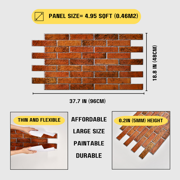 PVC Red Brick Wall Panels – Durable & Affordable Design for Any Space ...